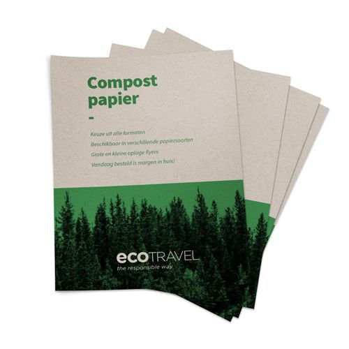 Compost papier bedrukken | Duurzame papiersoorten | Natuurlijke uitstraling